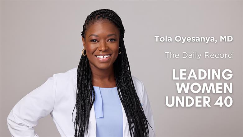 Dr. Tola Oyesanya Among Daily Record's Leading Women Under 40